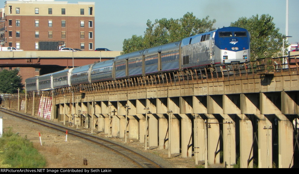 AMTK 816 and train #391 going up the St Charles Air Line